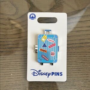 Disney | Accessories | Disney Blue Travel Suitcase Resort Pin | Poshmark